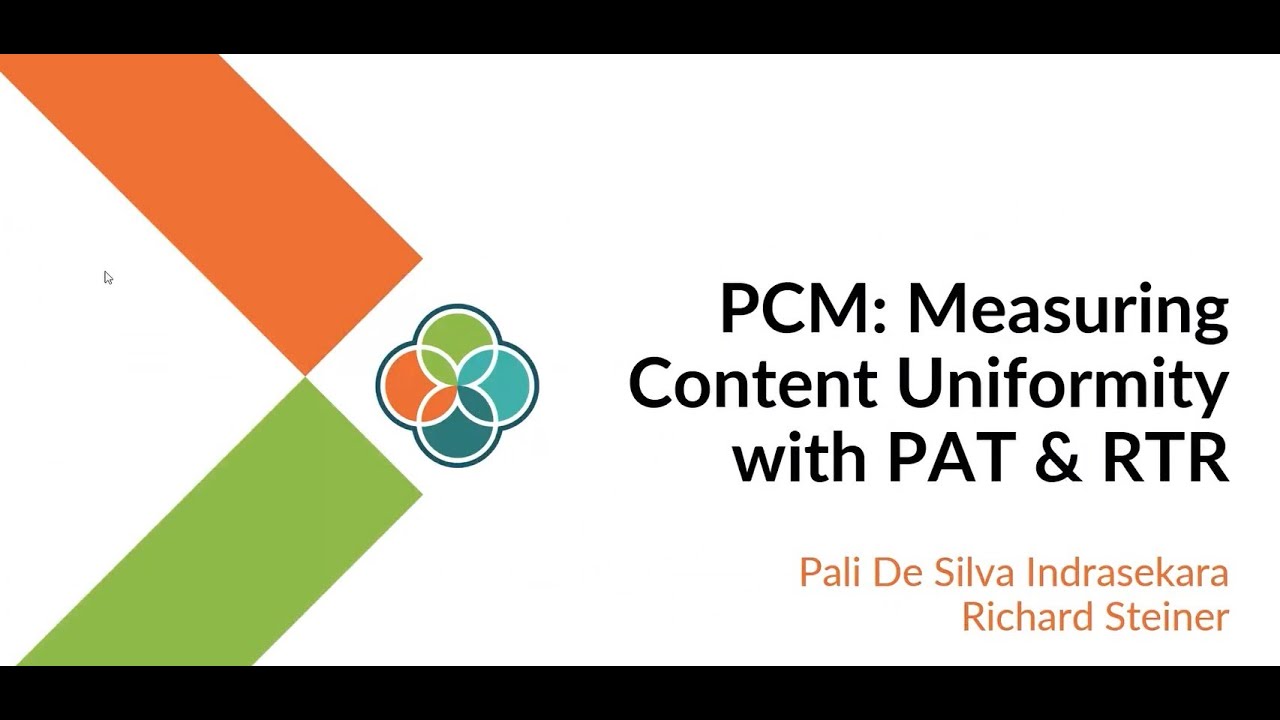 PCM Measuring Content Uniformity with PAT and RTR in oral solid dose ...