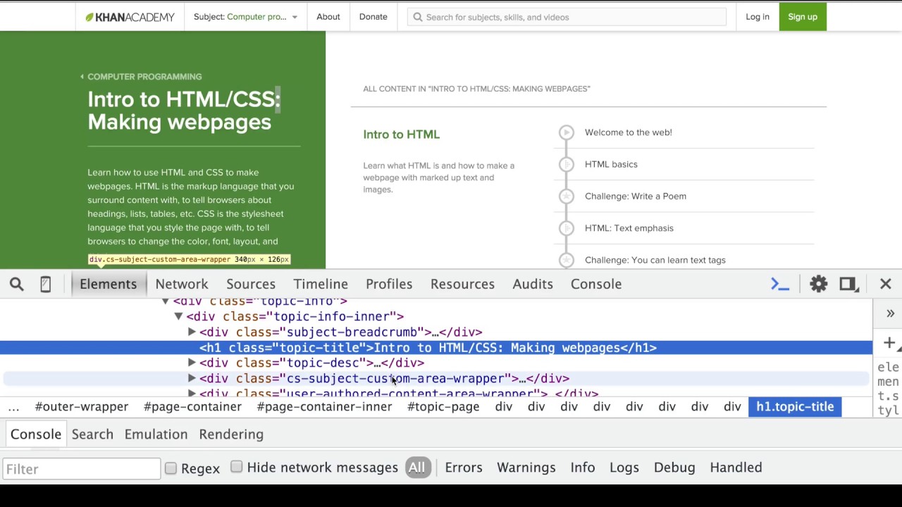 How to Inspect Elements for HTML and CSS - YouTube