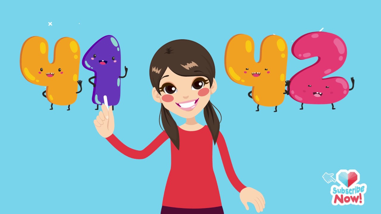 Belajar angka 41 sampai 50 Menggunakan Bahasa Inggris - YouTube