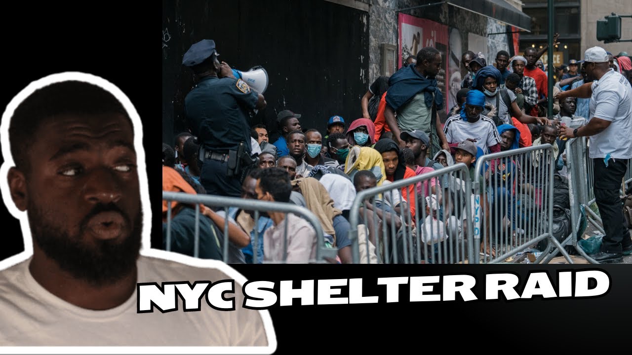Thousands Of Migrants Force Out NYC Shelter By Police Raid - YouTube