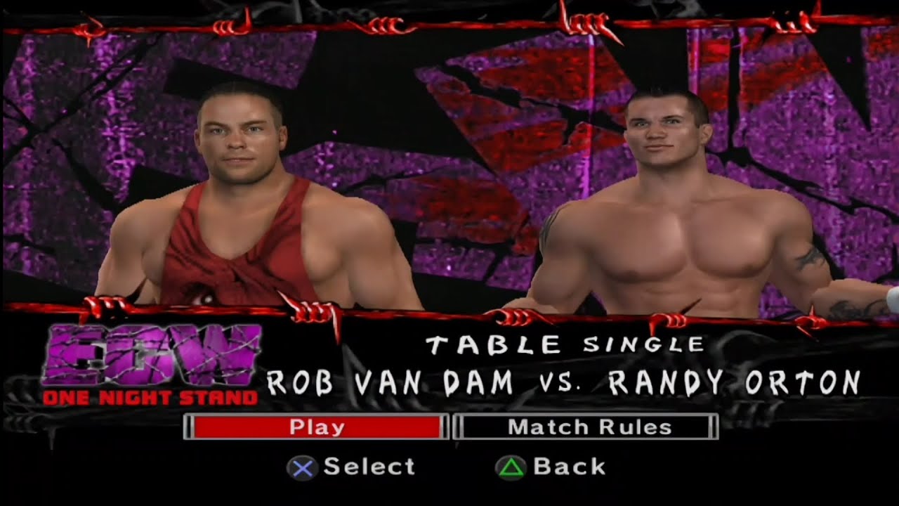 WWE SmackDown vs. Raw 2007 - Rob Van Dam vs Randy Orton | Table Match ...