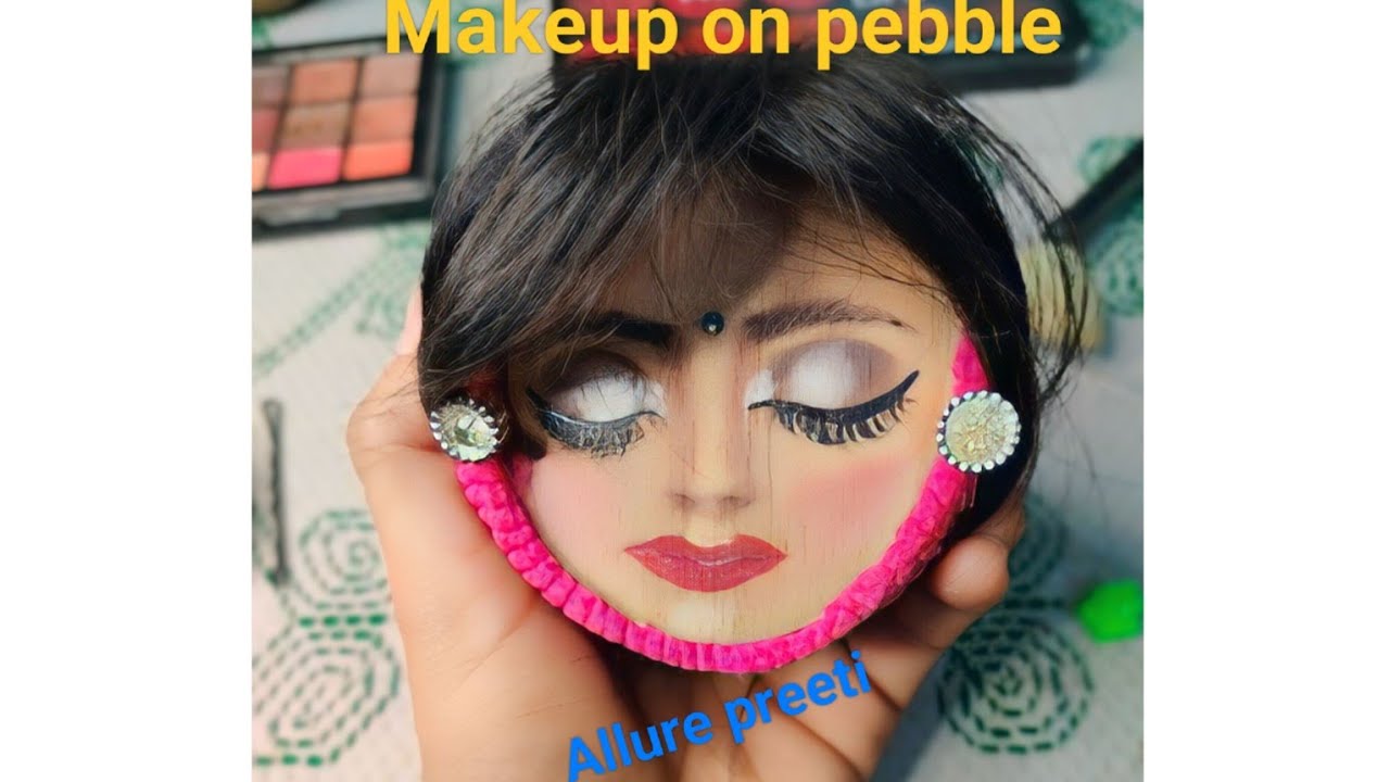 How to practice makeup on pebble/ makeup practice on hand ️ - YouTube