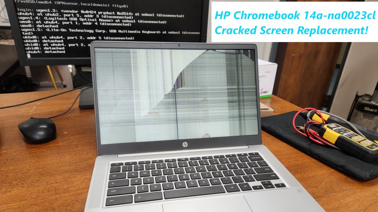 Replace Cracked LCD on HP Chromebook 14a-na0023cl - YouTube