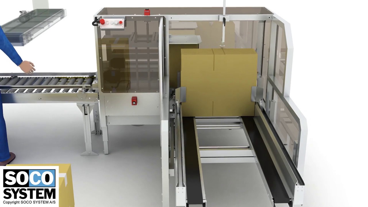 Basic pack station + case erector | SOCO SYSTEM - YouTube