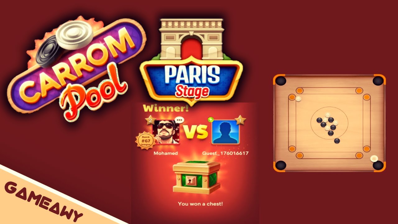 Carrom Disc Pool Match 1 on 1 Paris Stage #1 | Carrom Pool | Disc Games ...