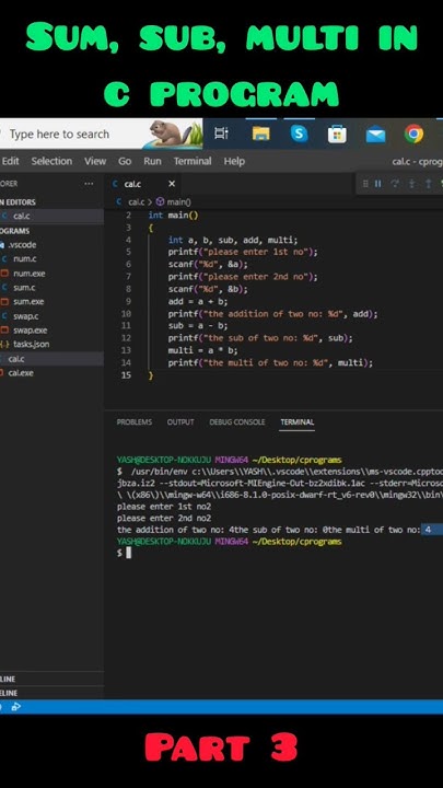 Sum Sub Multi C Part 3 Development Trendingshorts Coding Code Shorts Ctutorials