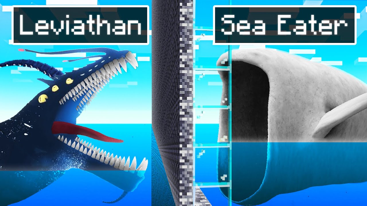 I Fooled My Friend as LEVIATHAN vs SEA EATER in Minecraft - YouTube