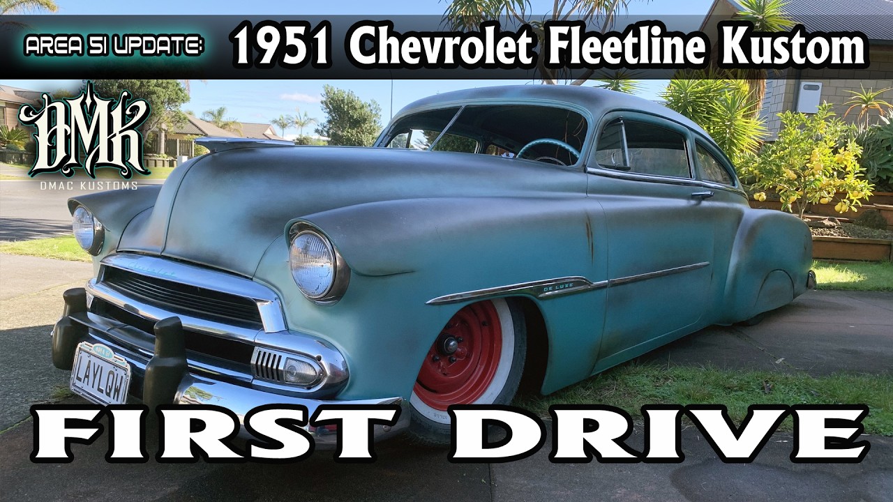 Chopped 1951 Chevy Fleetline Kustom: First Drive 5 Years after starting ...