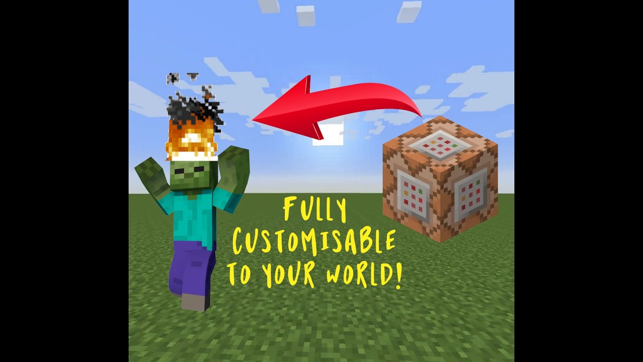 How to set entities in Minecraft Bedrock on fire WITH COMMANDS - YouTube