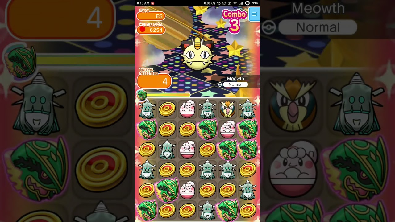 Pokémon Shuffle - Meowth's Coin Mania: 1 Jewel = 27,300 coins - YouTube
