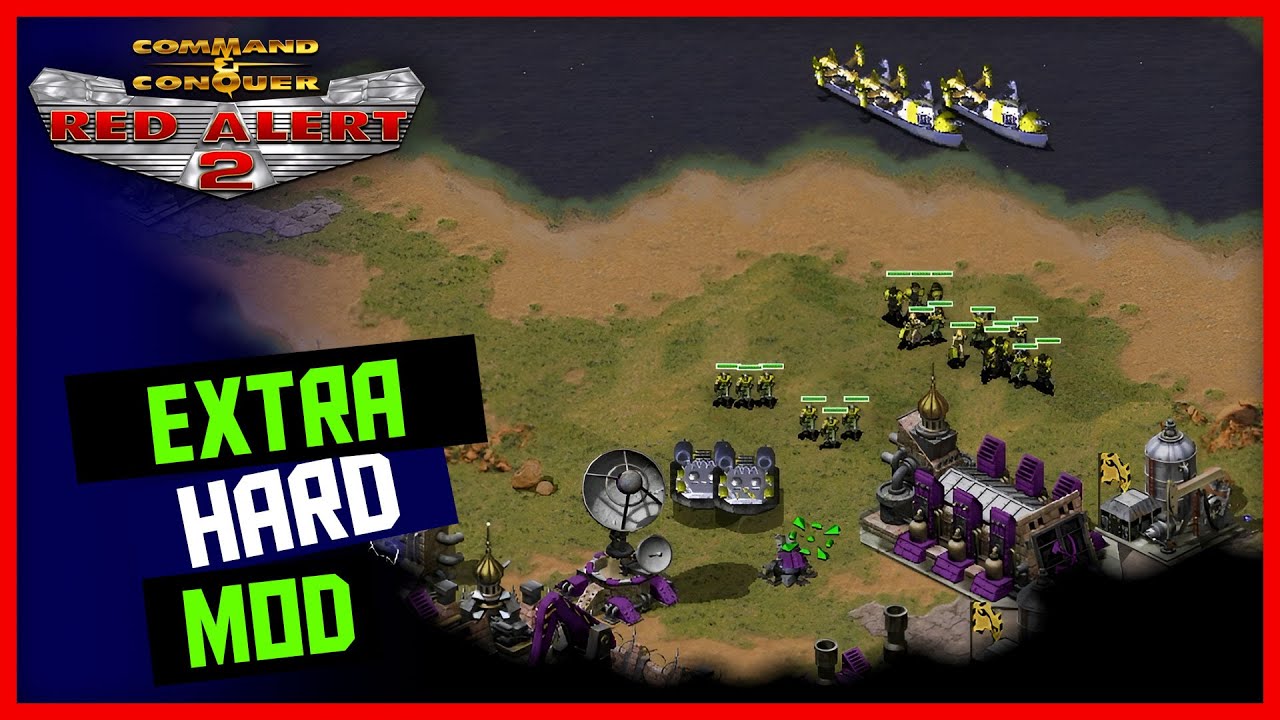 Red Alert 2 | Extra Hard Mod | Infantry Rush on Islands | 1 vs 7 brutal ...
