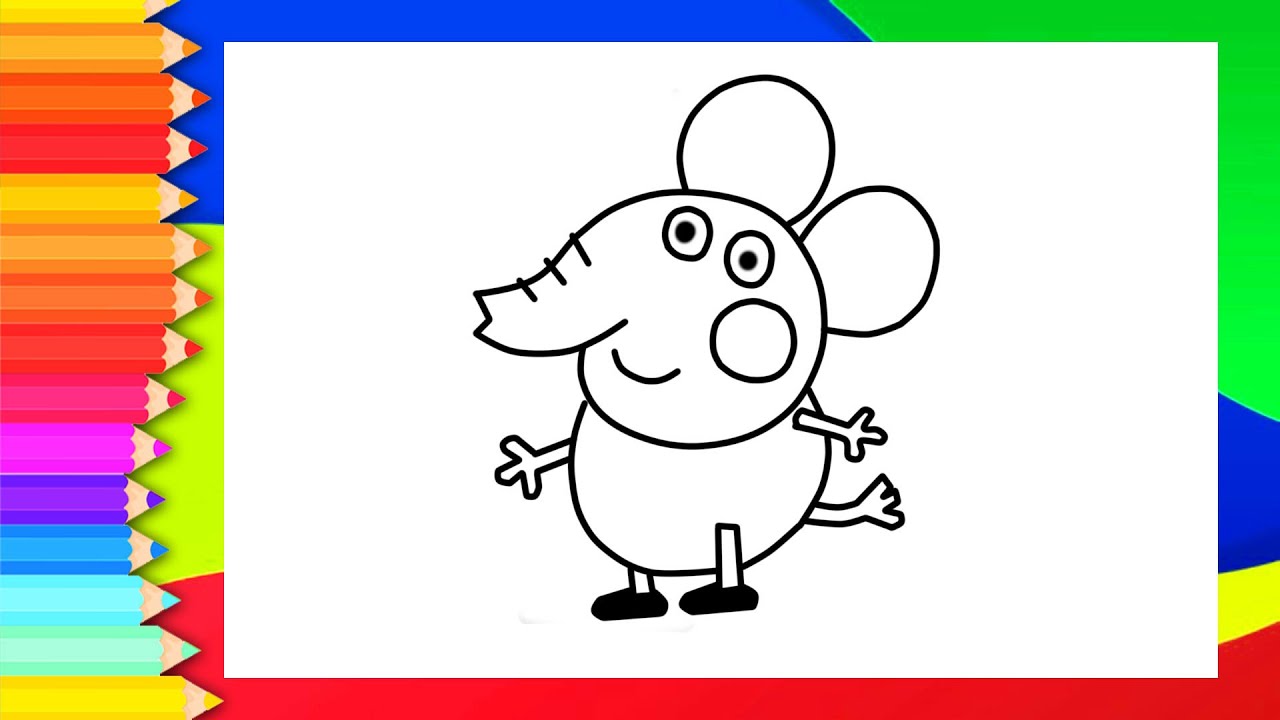 Aprende a Dibujar🖍️ a 🐘Edmond el Elefante de 🐷Peppa Pig Paso a Paso 🎨 ...