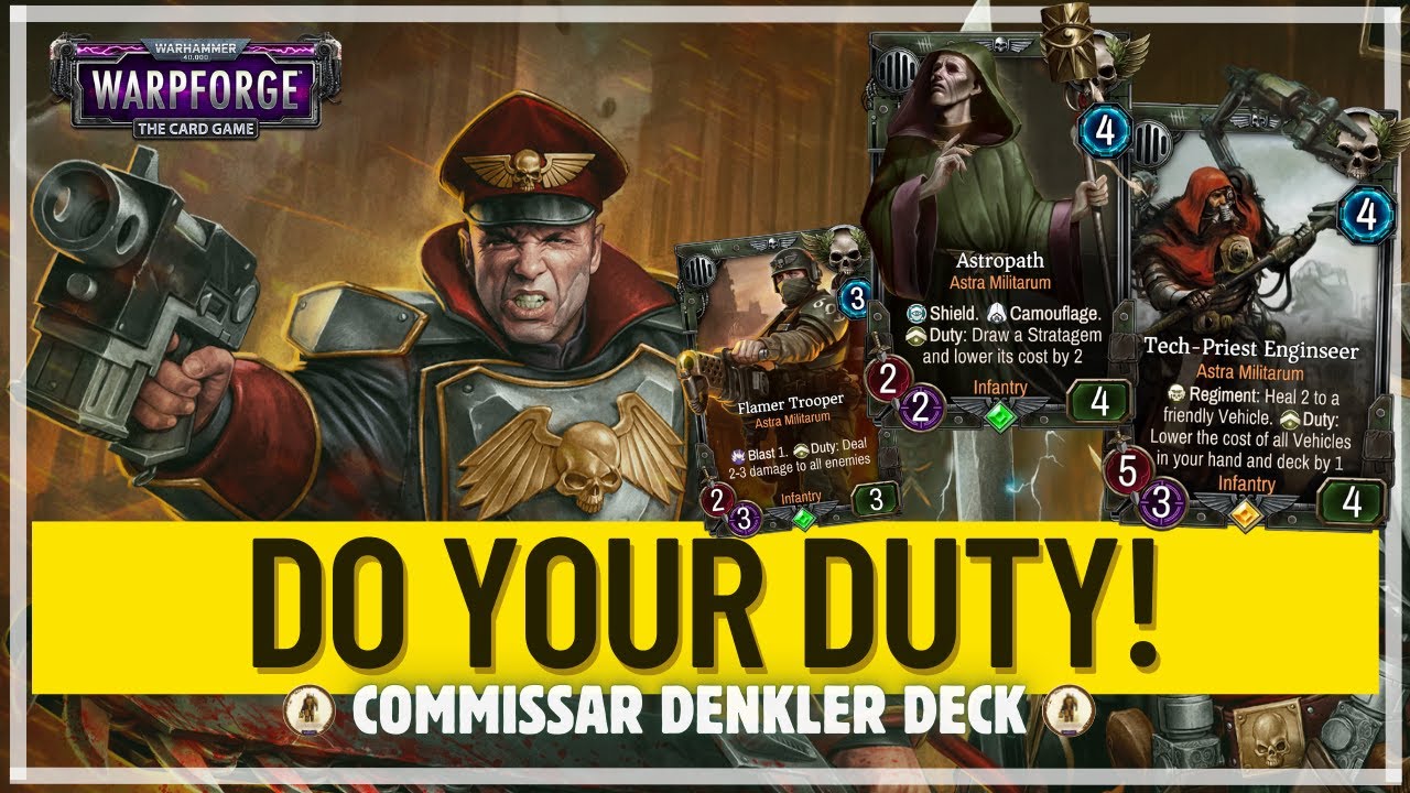Commissar Denkler Deck Guide Astra Militarum (Warhammer 40k Warpforge ...