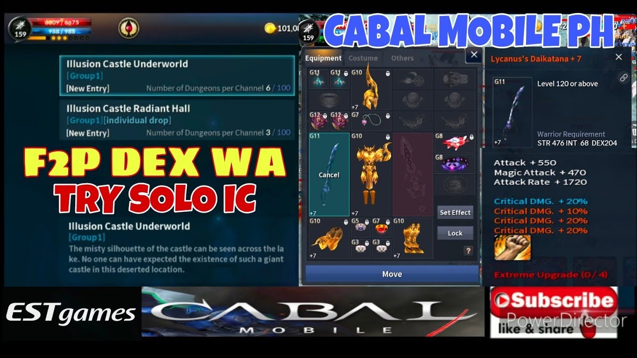 CABAL MOBILE PH - DEX WA F2P TRY SOLO IC - YouTube