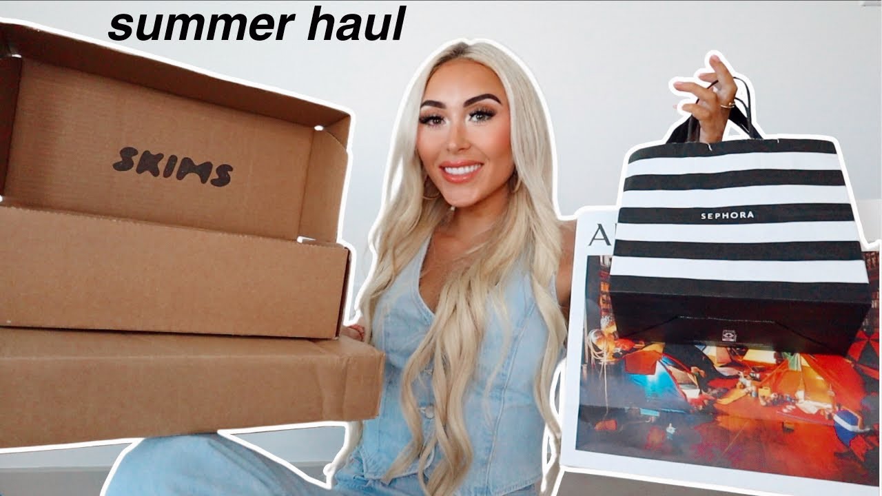 *huge* summer shopping haul 🩵 | SKIMS, Sephora, Talisa Box, & more ...
