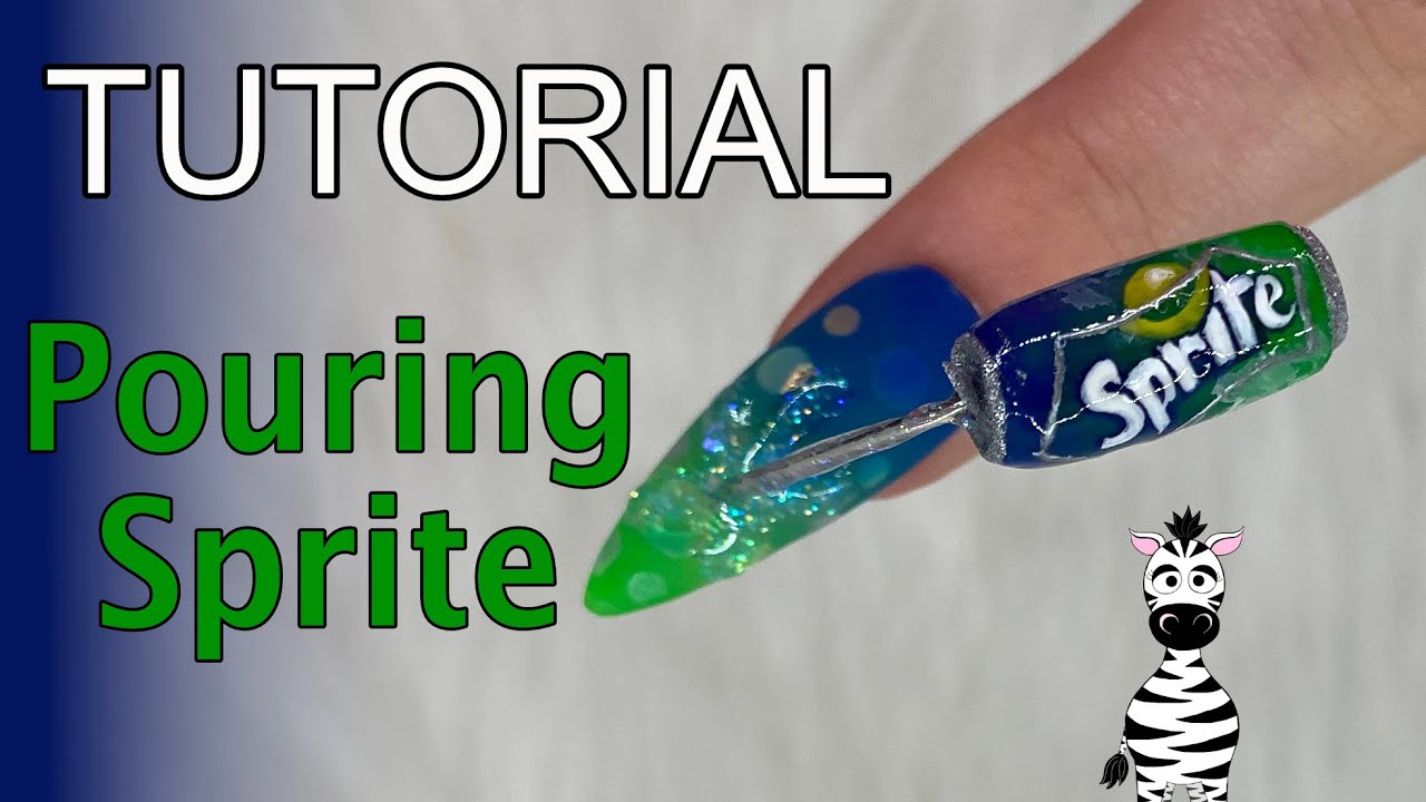 EXTREME 3D Sprite Pouring Over Nail Acrylic Nail Art Tutorial - YouTube
