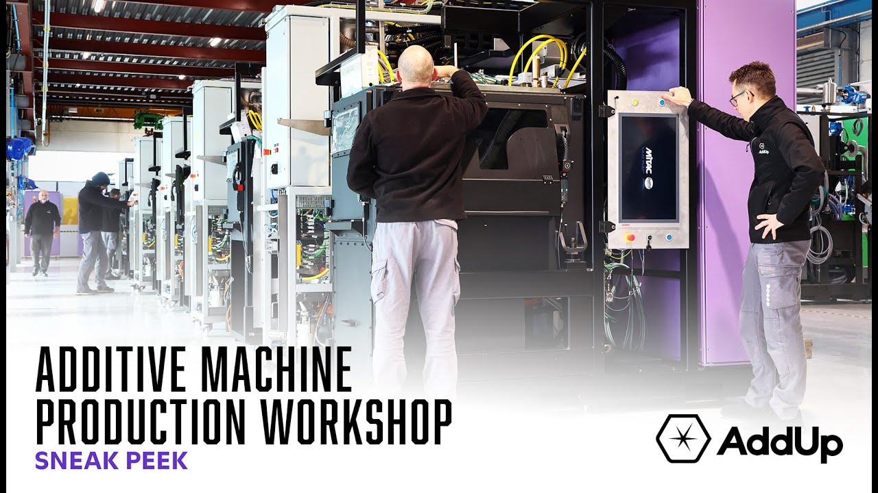 AddUp's AM Machine Production Workshop Capacity - YouTube