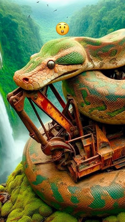 AI Nature Exploration | Giant Python | Excavator #shorts #art ...