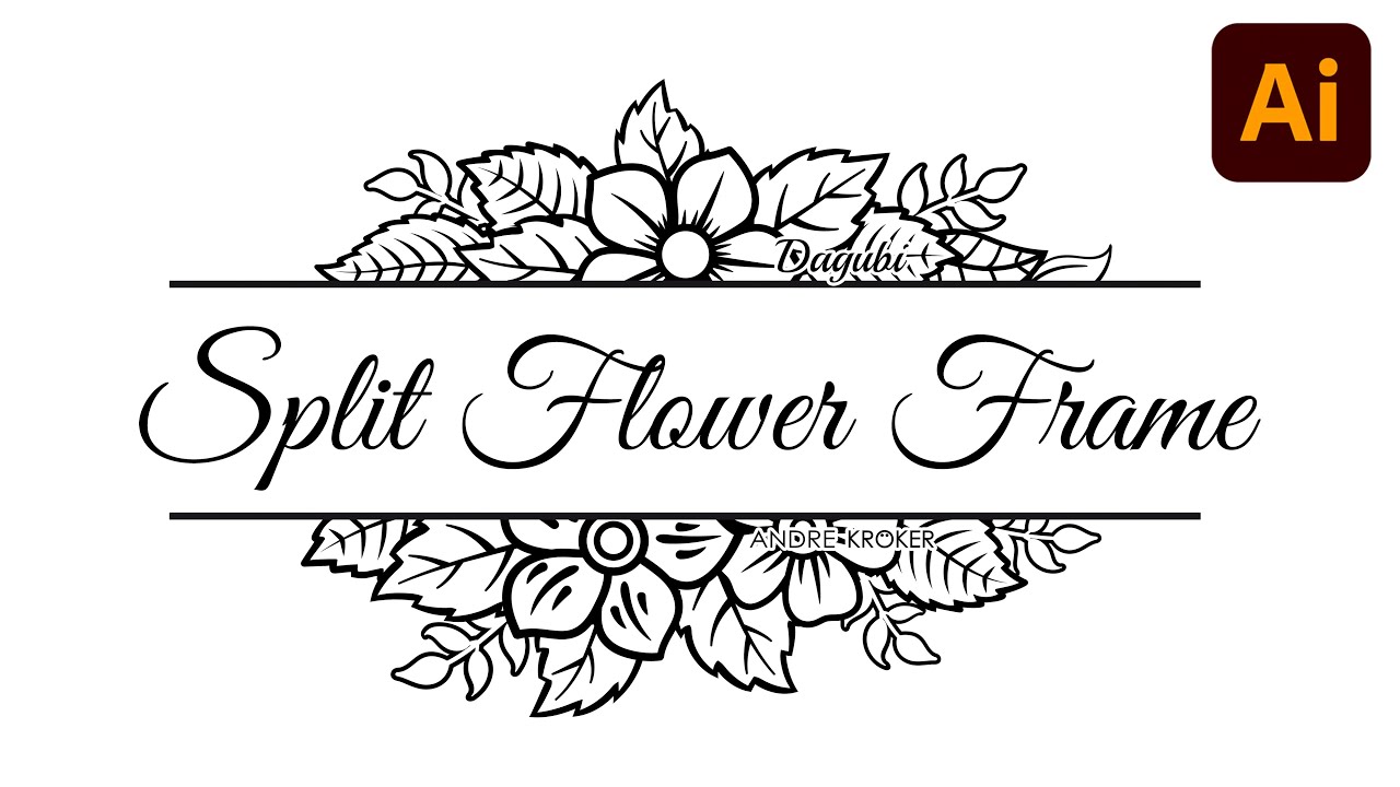 How I Doodle in Adobe Illustrator - Design a Flower Split Frame with ...