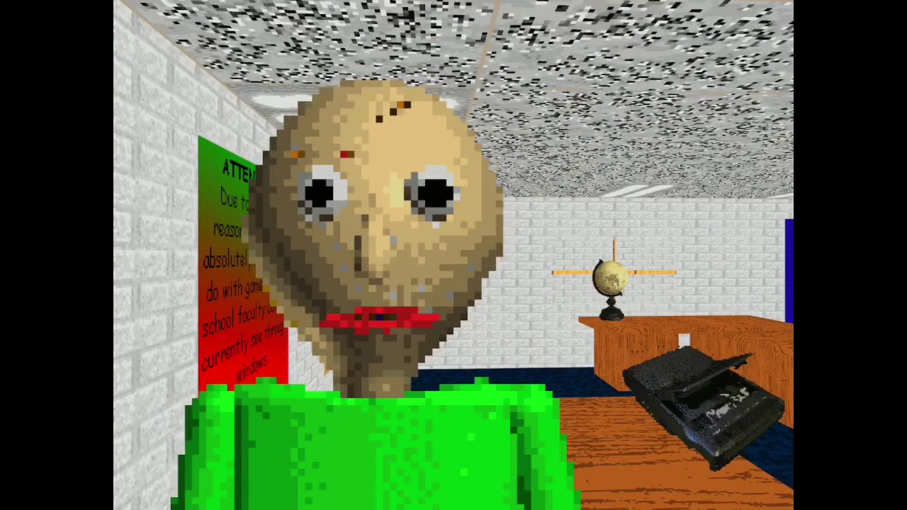 Baldi basics scary WARNING - YouTube