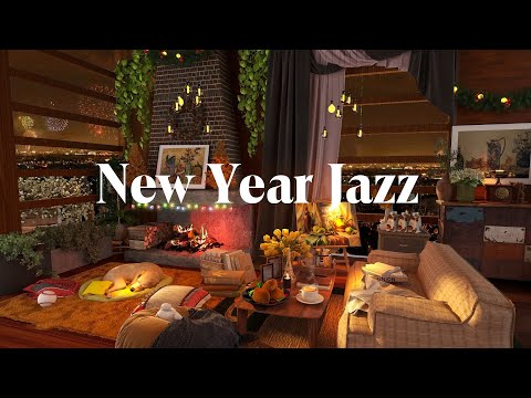 Jazz & Bossa Nova Warm Winter In Happy New Year Ambience - Relaxing New Year Jazz Music And Firework