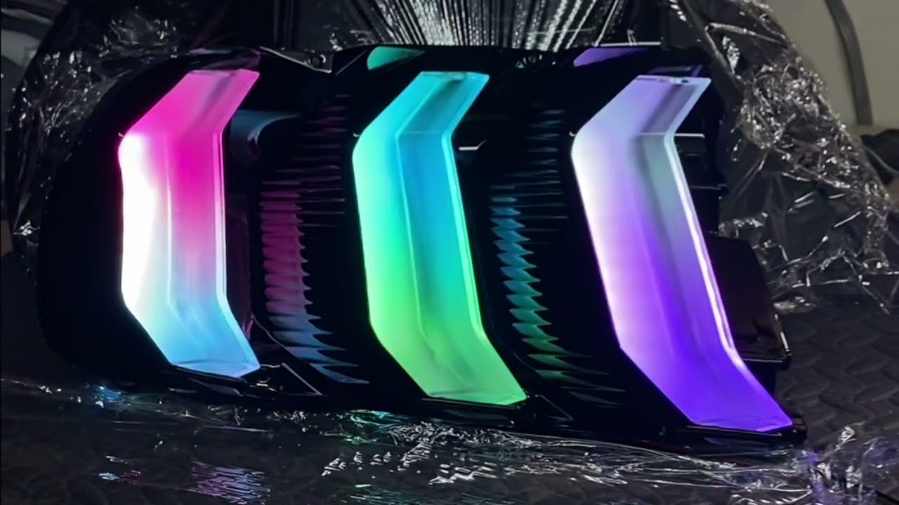 2015 - 2020 Clear color shifting mustang tail lights - NTXGLOW - YouTube