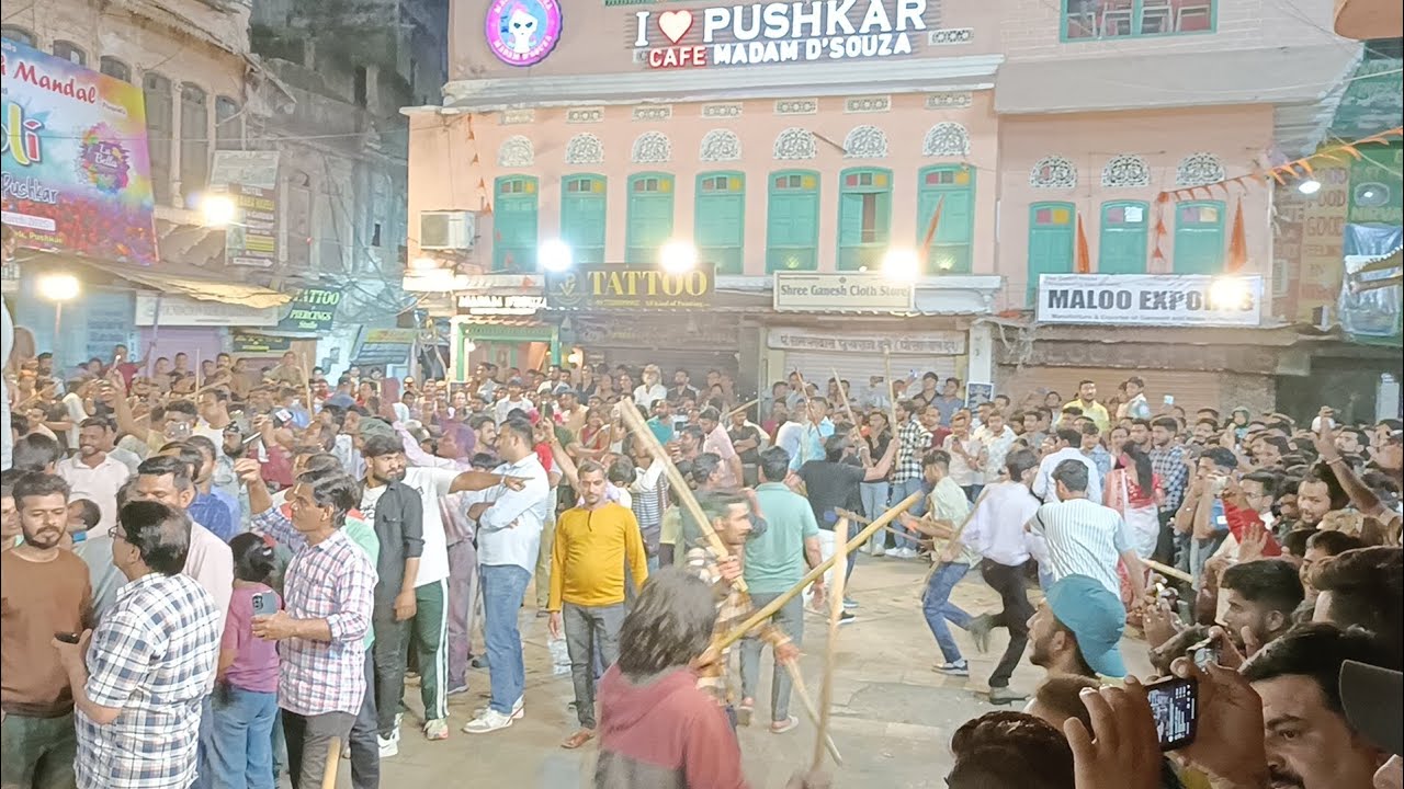 pushkar holi special dandiyan dance || Pushkar holi || पुष्कर की ...