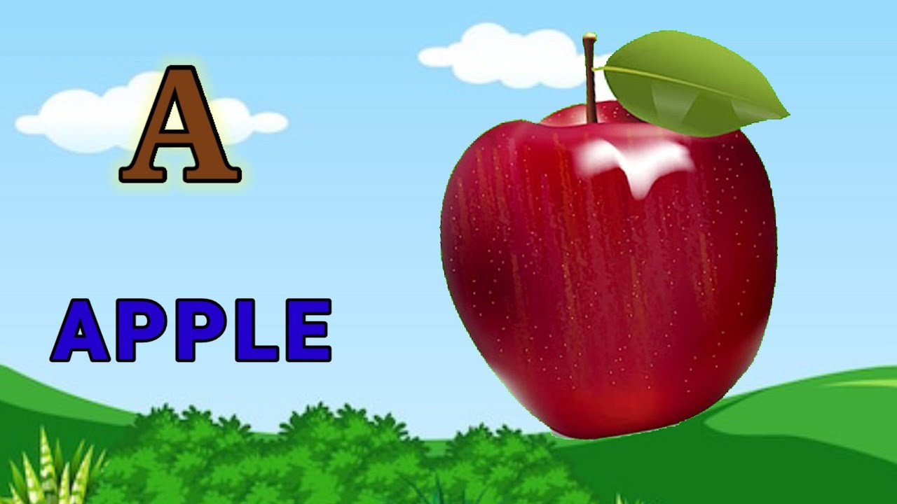 A for apple with sound and picture| alphabet letters| A B C D| A for ...