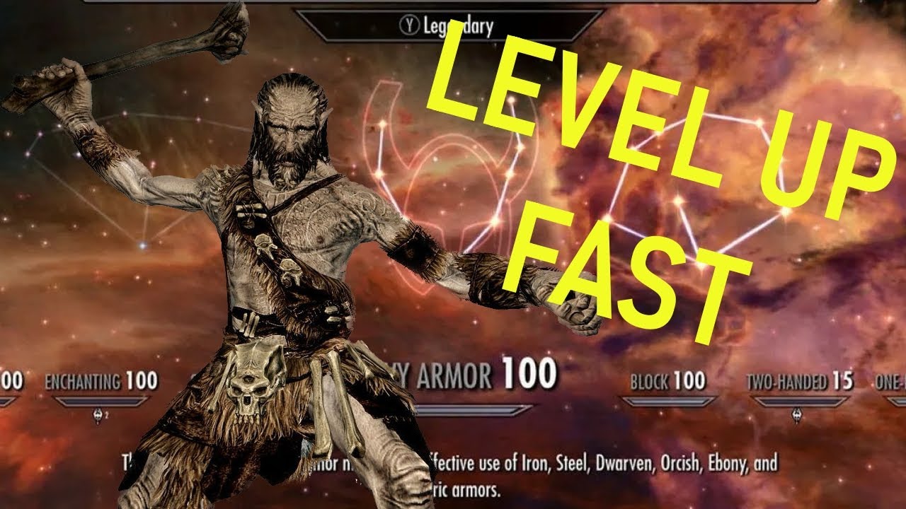 Skyrim - How to level up fast (towards endgame) - YouTube
