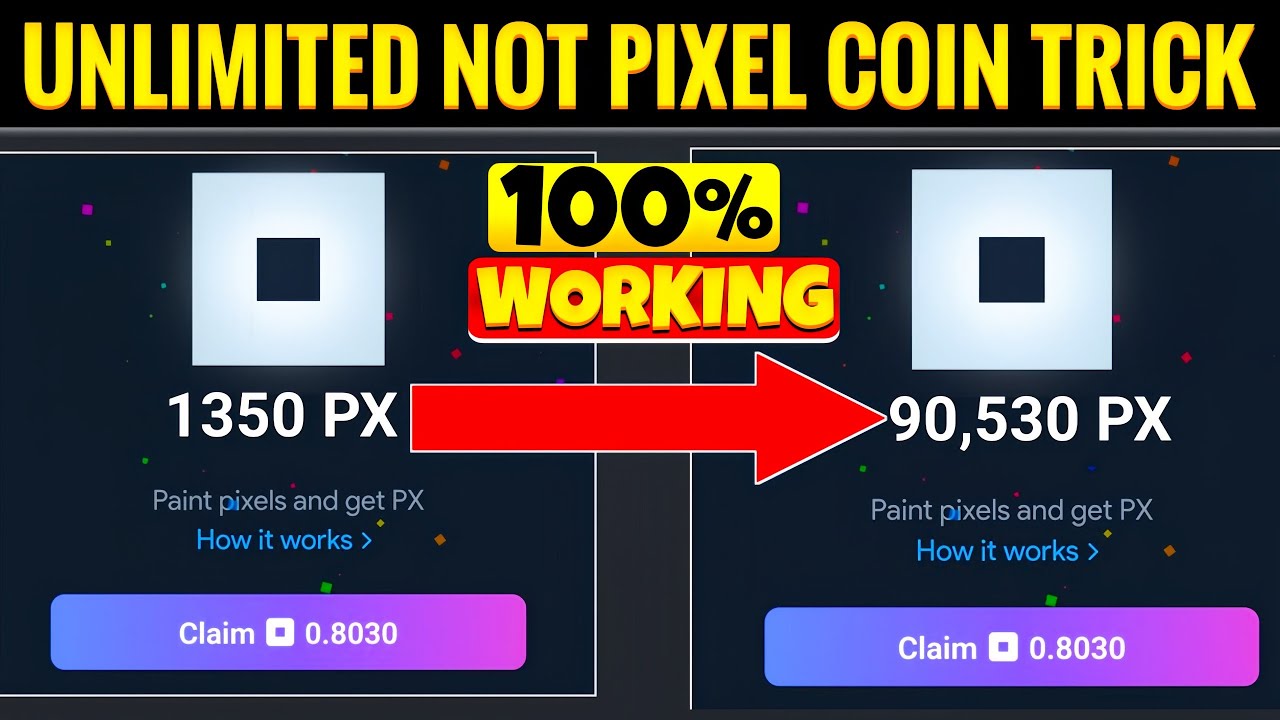 Unlimited NotPixel Coin Trick 100% Working | How to Play Not Pixel ...