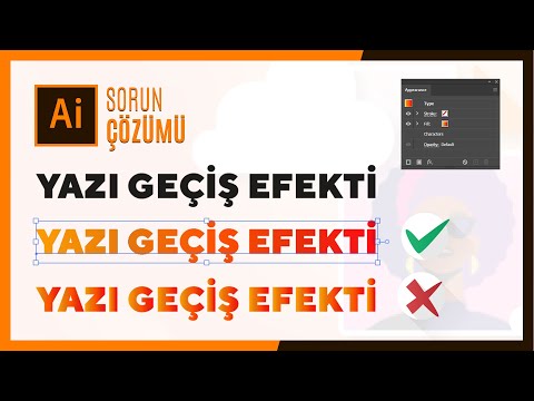İllustrator Yazı Geçiş Efekti Problemi. Yazıya Gradient / Degrade Verme