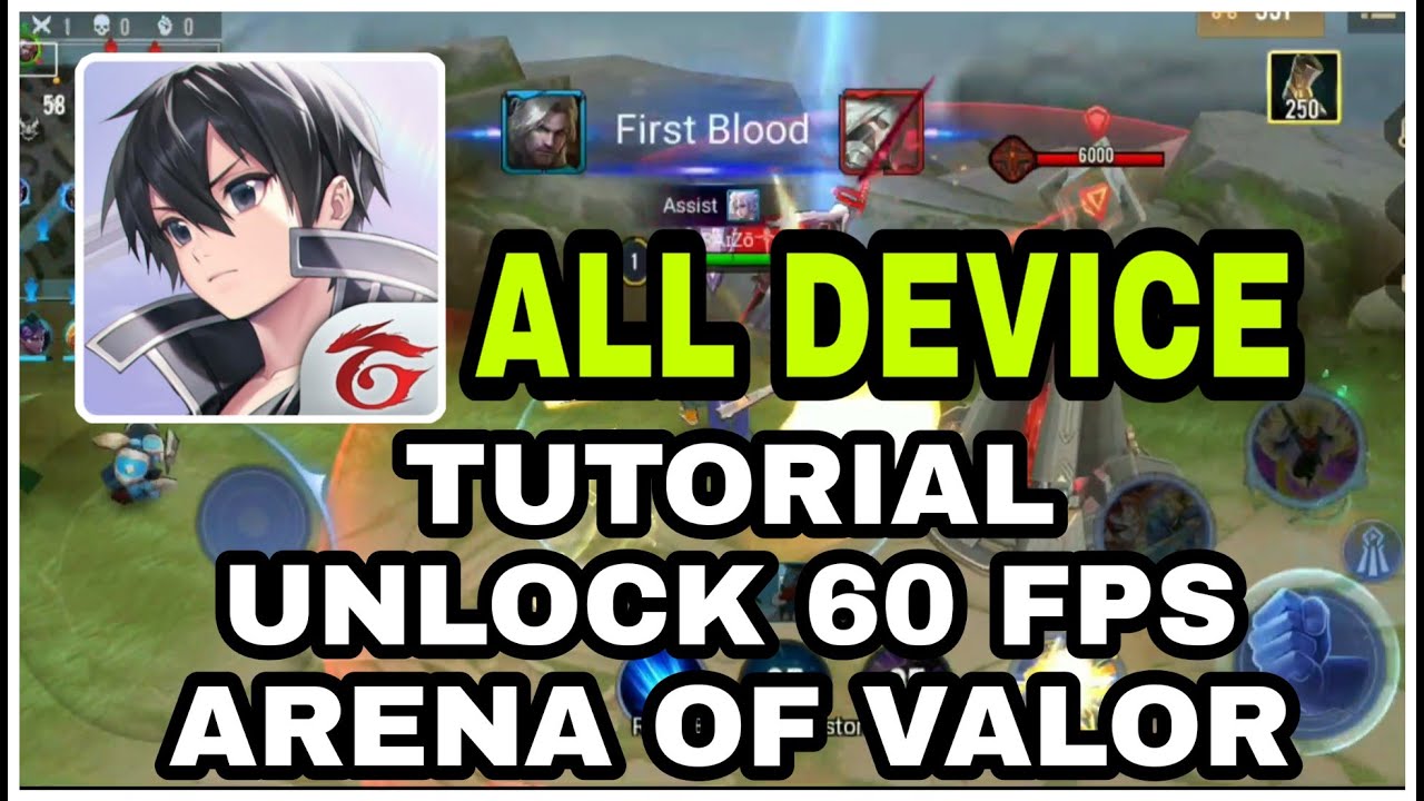 TUTORIAL UNLOCK 60FPS AOV ALL DEVICE PLUS SETTING HD | ARENA OF VALOR ...