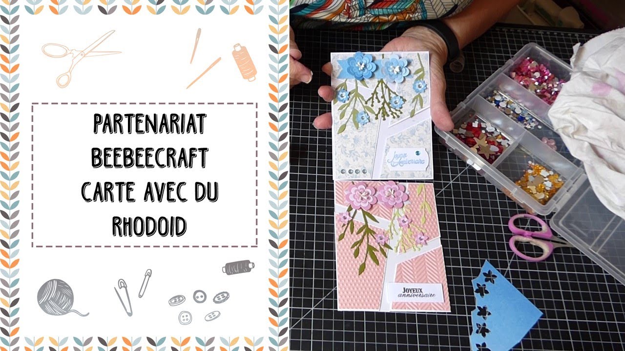 Partenariat Beebeecraft : carte avec du rhodoïd - YouTube