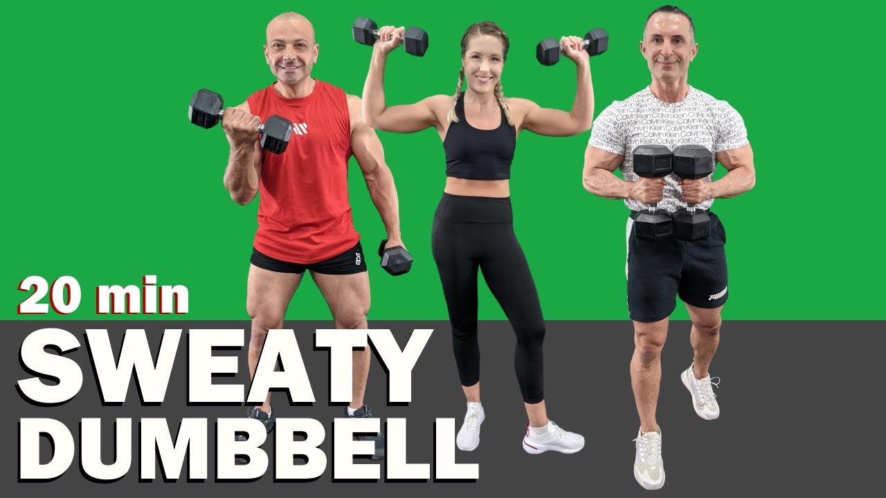 SWEATIEST Total Body Dumbbell Workout (done in 20 minutes flat) - YouTube
