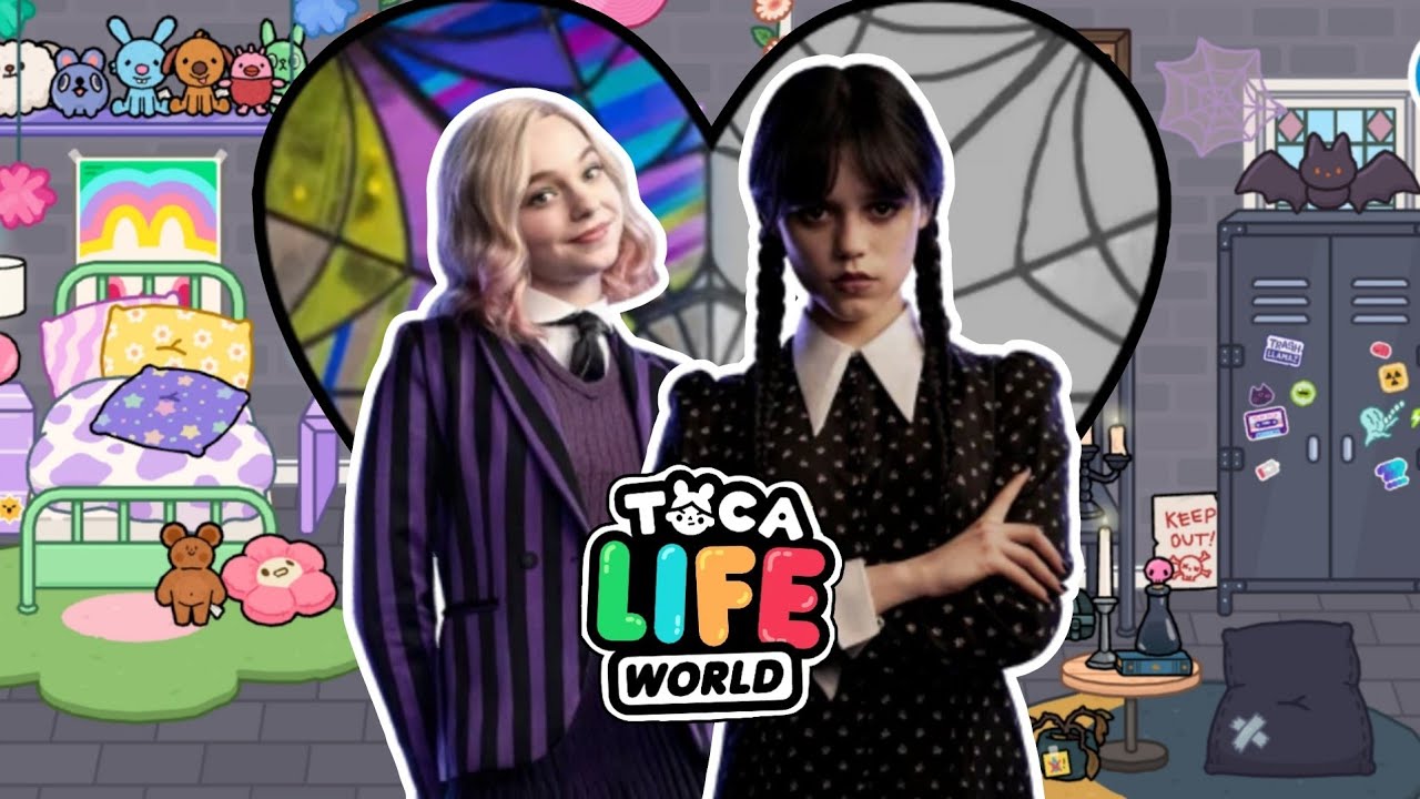 QUARTO DA ENID vs WANDINHA no TOCA LIFE WORLD - YouTube