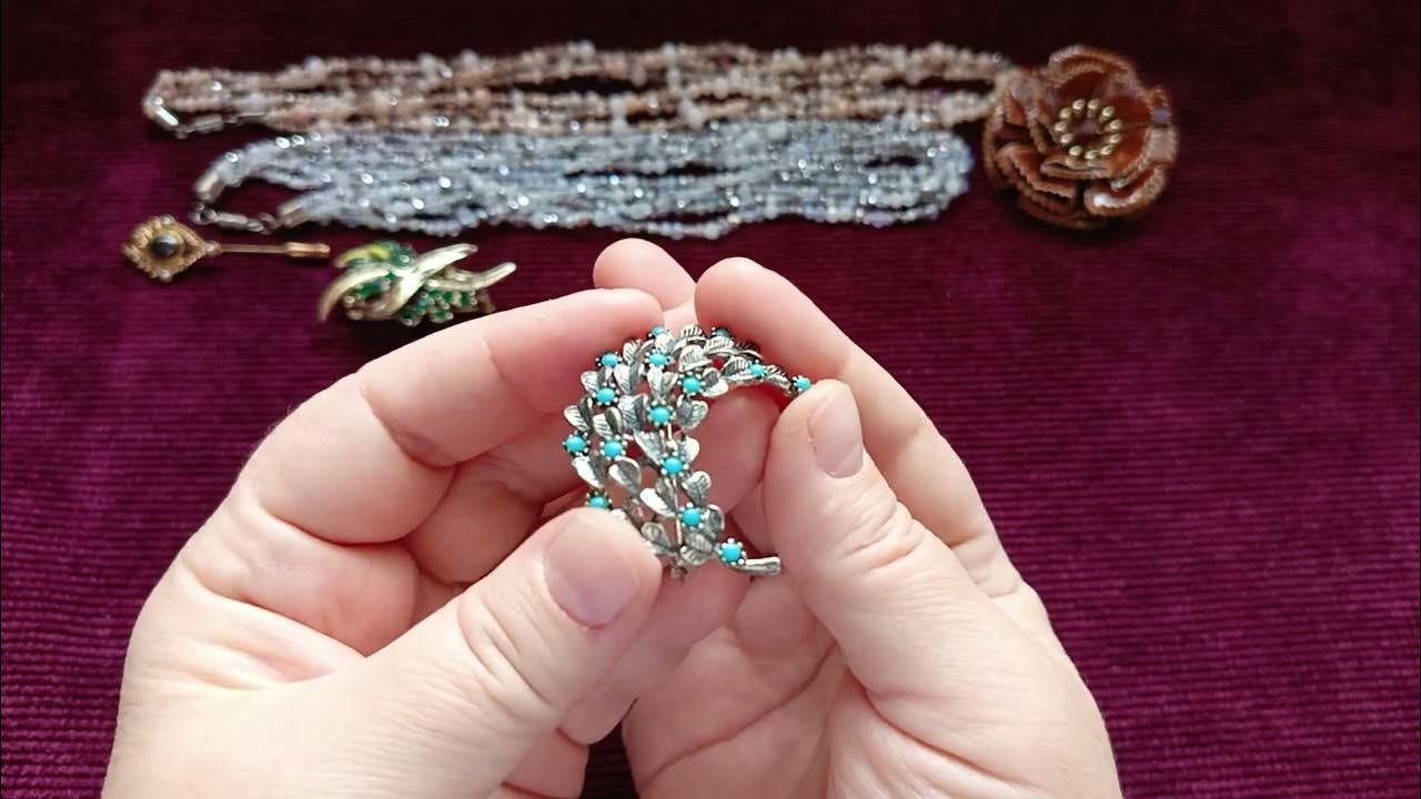 164. Винтажные броши разных стран. Чешские хрустальные бусы. - YouTube