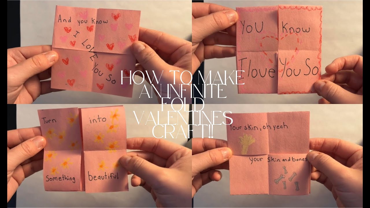 how to make an infinite fold valentines craft!! - YouTube