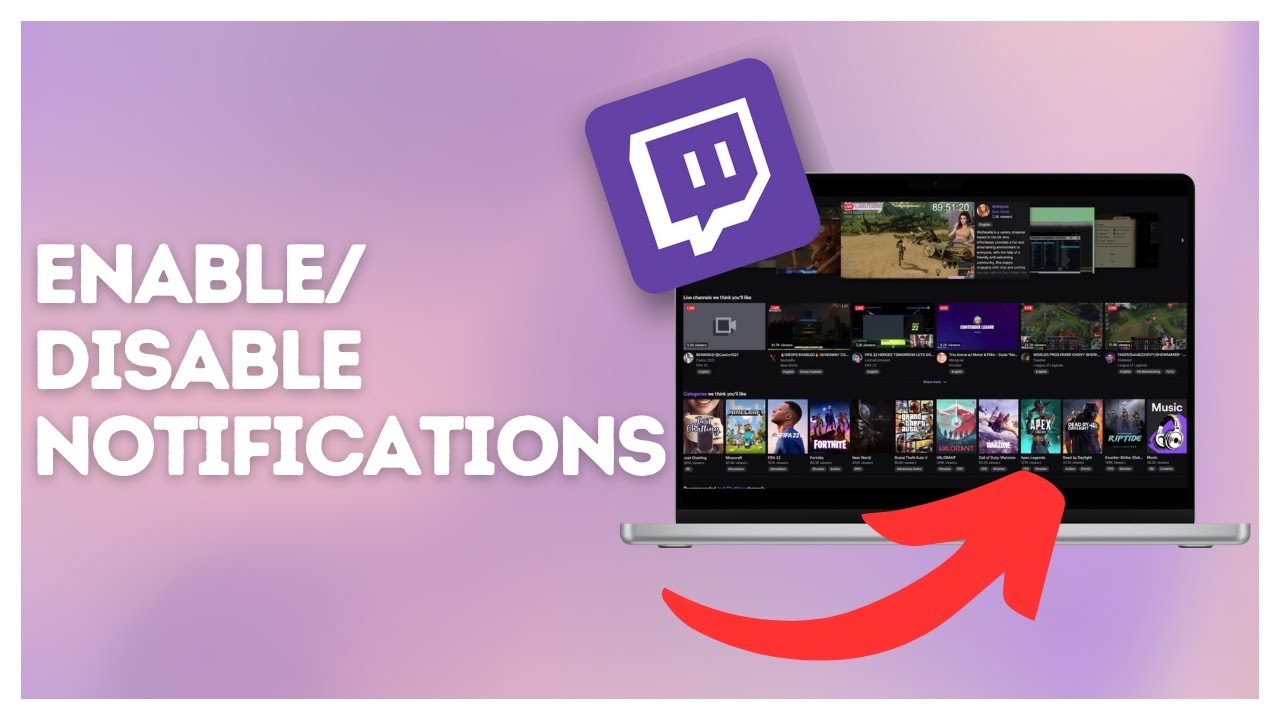 How to enable/disable notifications on Twitch? - YouTube