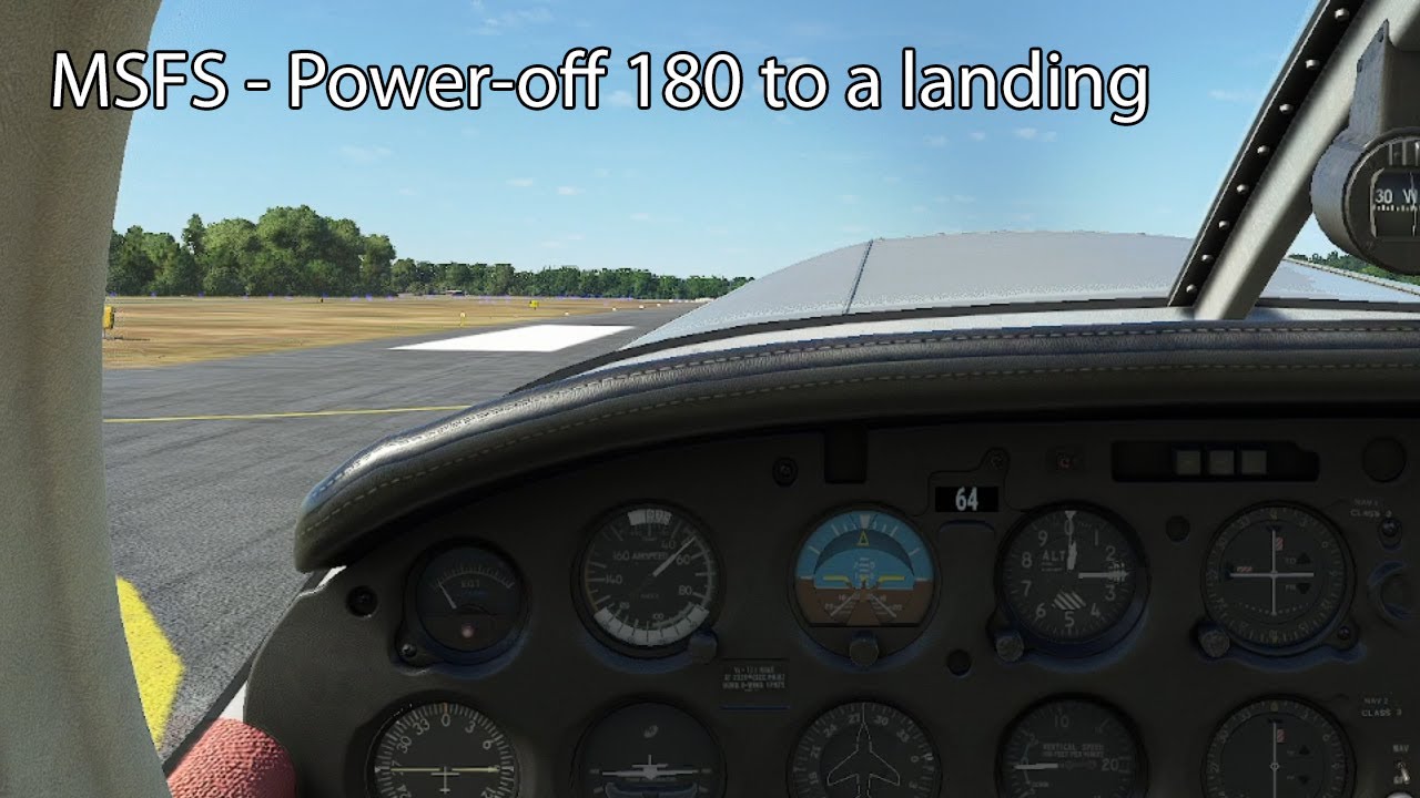 MSFS - Power-off 180 to a landing - YouTube