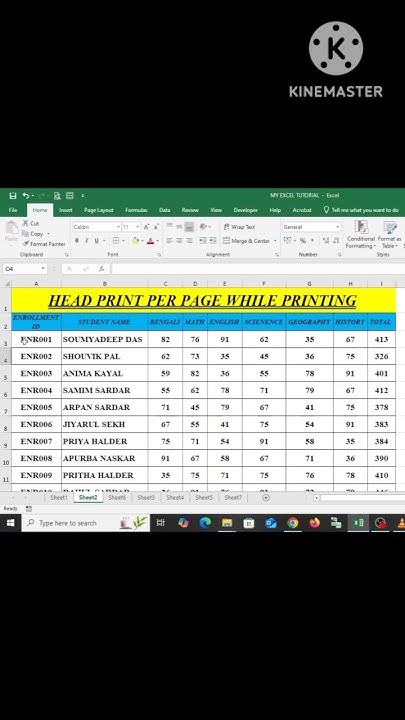 Head print per page while printing #exceltutorial #excelshortcuts #exceltricks - YouTube