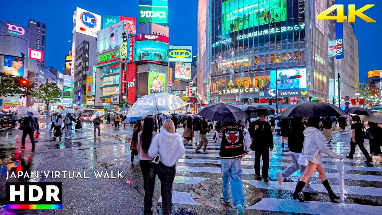 Rainy Night Walk in Tokyo Shibuya, Japan • 4K HDR - YouTube