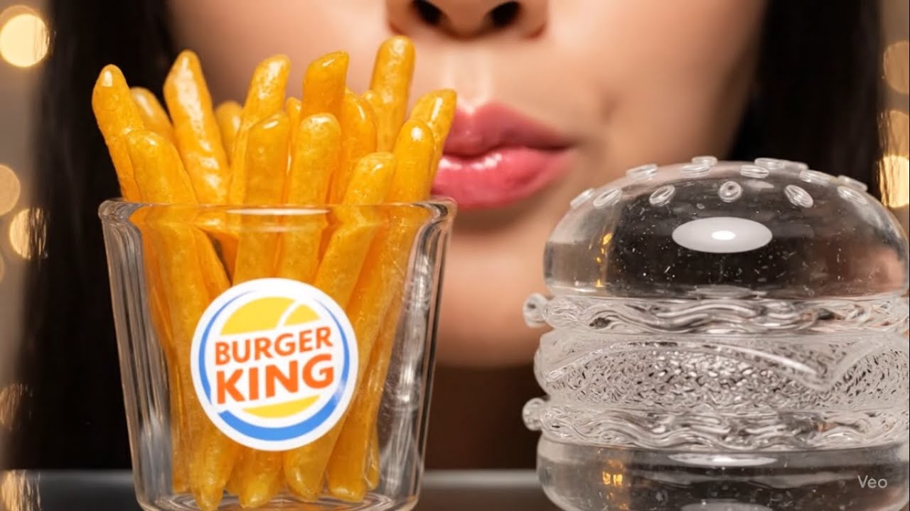 Glass Fries & Fast Food AI ASMR Eating & Cutting Video | Oddly ...