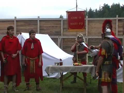 Dedication in Soldiers legionaries (Ritual of the Mithras) - YouTube