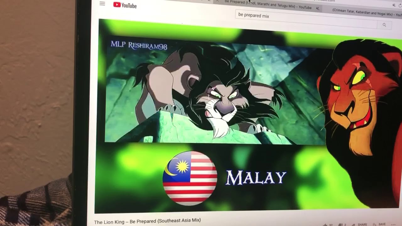 The lion king Be prepared multilanguage - YouTube