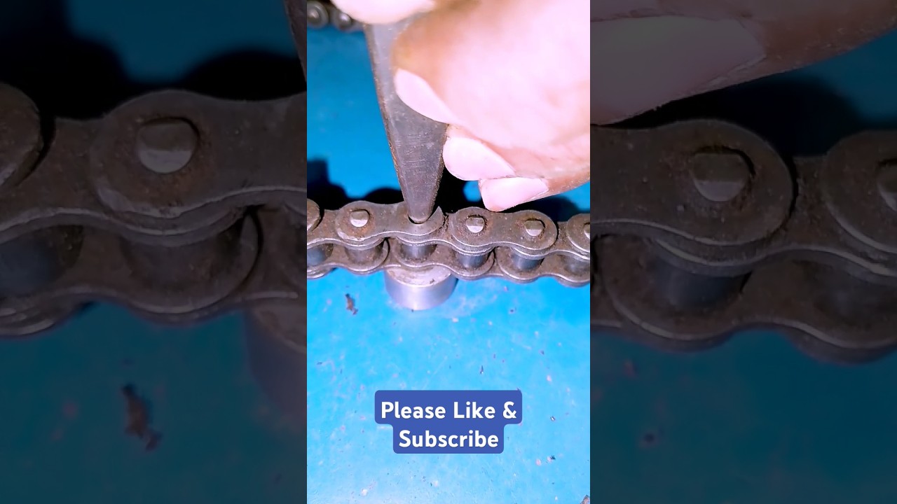 How to open pin from chain, Mechanical Workshop.#machine #mechanical # ...