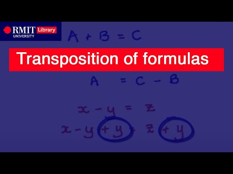 Transposition of formulas - YouTube