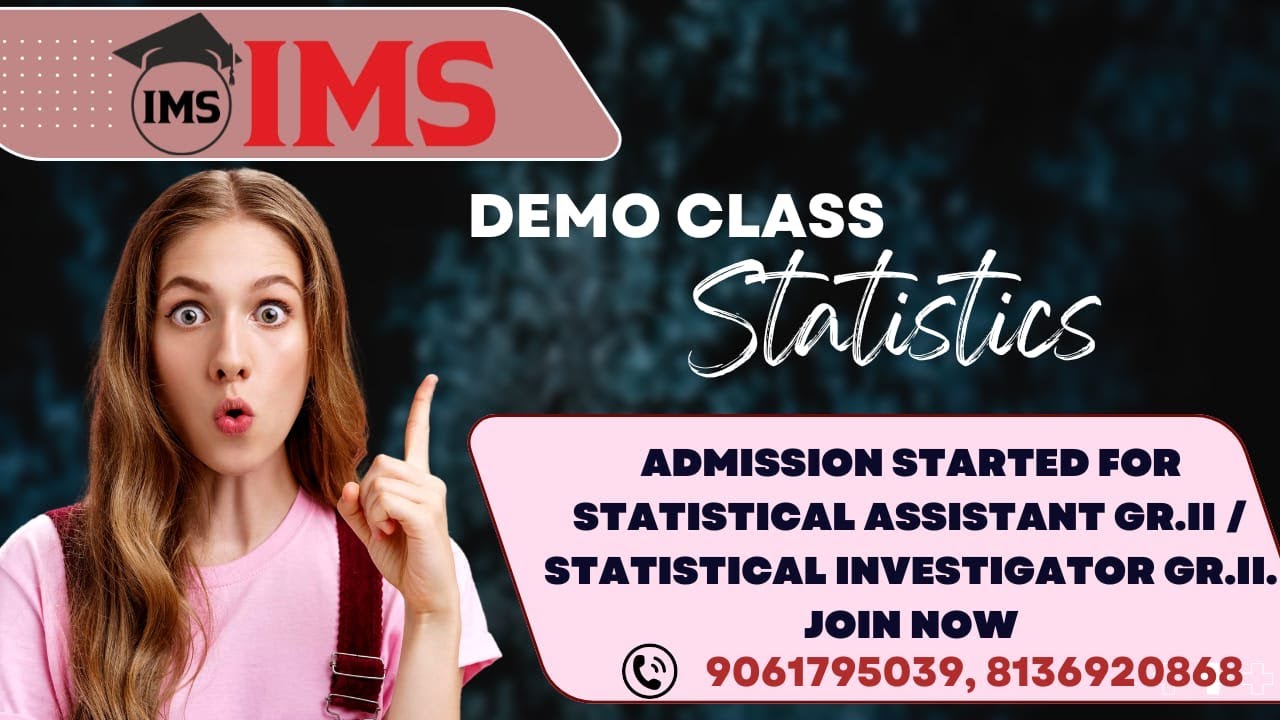 STATISTICAL ASSISTANT DEMO CLASS // STATISTICS// IMS INSTITUTE TVM ...