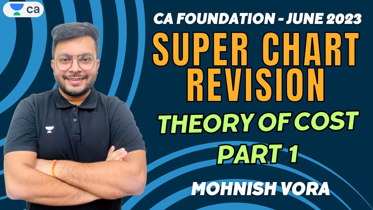 L 1 | Theory of Cost | Super Chart Revision | Mohnish Vora | CA ...