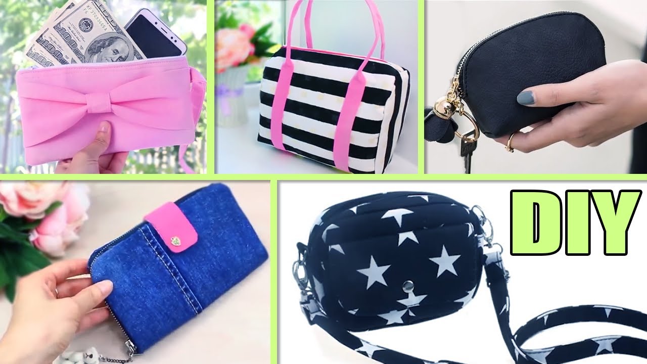 5 FAB DIY WOMAN PURSE BAG TUTORIALS 2020 // Cut & Sew Method Handmade ...