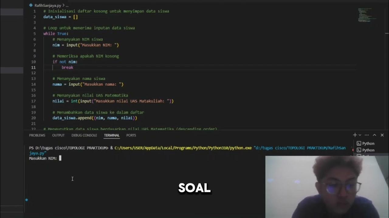 MEMBUAT PROGRAM SEDERHANA WHILE LOOP - YouTube
